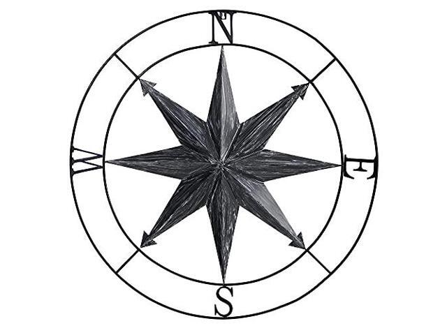 Click here for 40 Washed Nautical Metal Compass Wall Art Decor prices