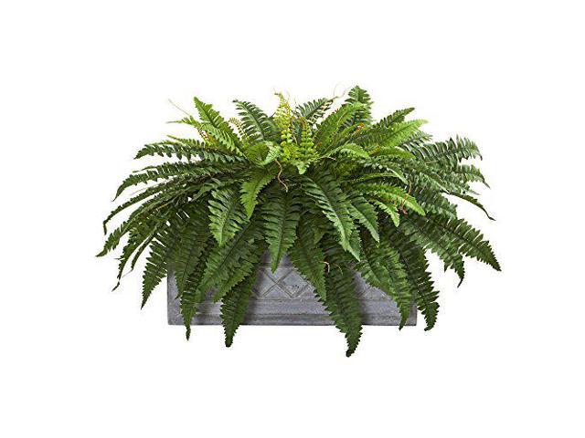 Click here for Boston Fern Artificial Plant in Stone Planter prices