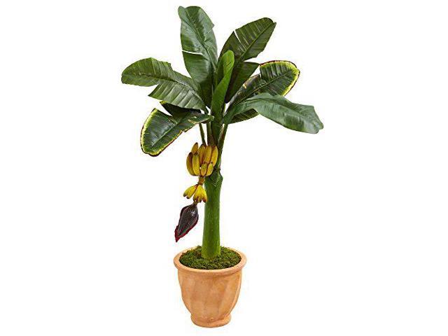 Click here for 3 Banana Artificial Tree in Terracotta Planter prices