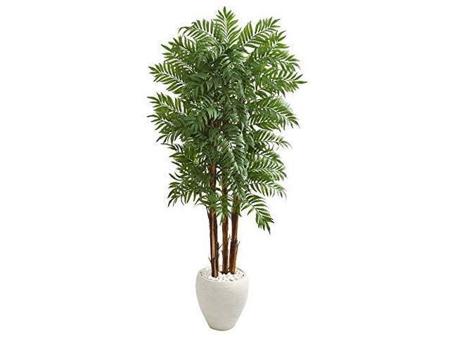Click here for 6 Parlour Artificial Palm Tree in White Planter prices