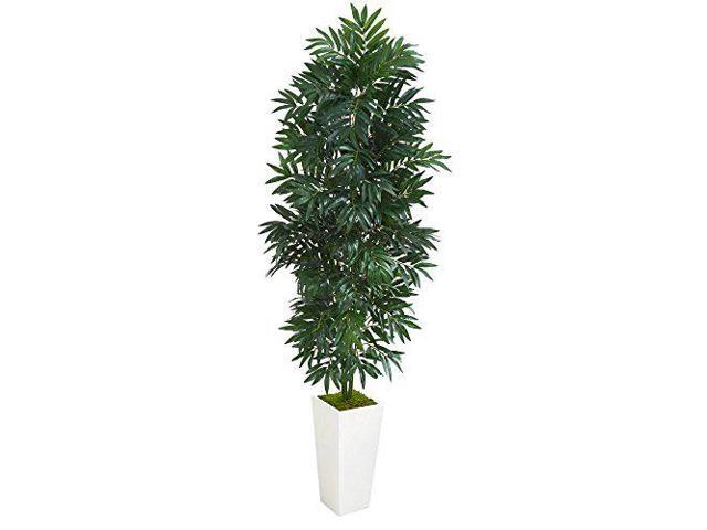 Click here for 5 Bamboo Palm Artificial Plant in White Planter prices