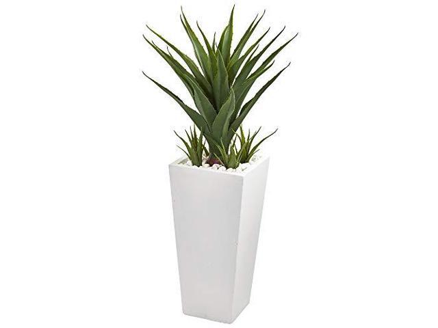 Click here for 40 Spiky Agave Artificial Plant in White Planter prices