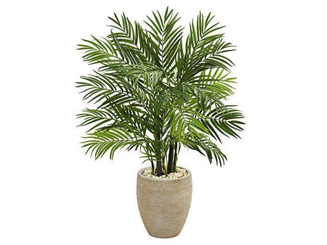 Click here for 4 Areca Palm Artificial Tree in Sand Colored Plant... prices