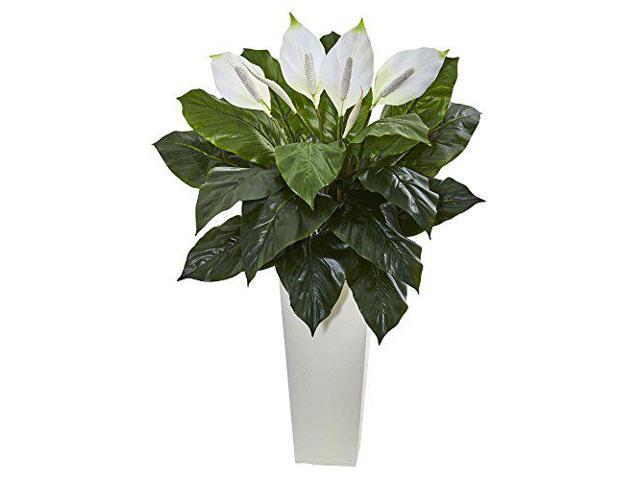 Click here for 3 Spathifyllum Artificial Plant in White Tower Pla... prices