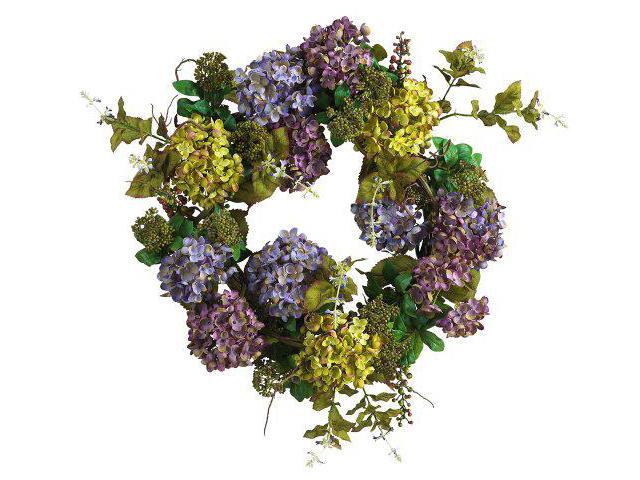 Click here for 24 Mixed Hydrangea Wreath prices