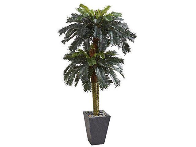 Click here for 6 Double Sago Palm Artificial Tree Slate Finished... prices