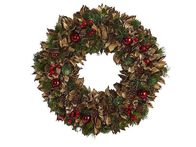 Click here for 15 Holiday Artificial Wreath with Pine Cones and O... prices
