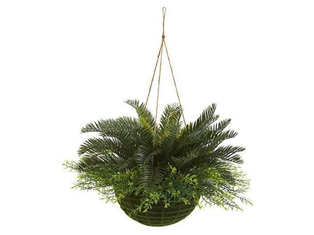 Click here for Cycas Artificial Plant in Mossy Hanging Basket (In... prices