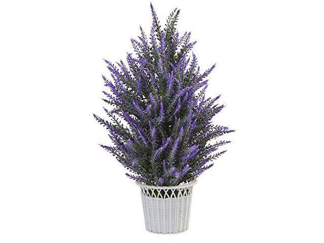 Click here for Lavender in White Planter Artificial Plant prices