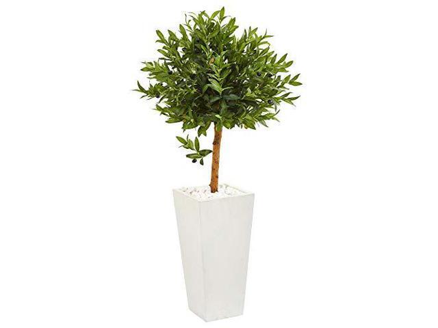 Click here for 4 Olive Topiary Artificial Tree in White Planter U... prices