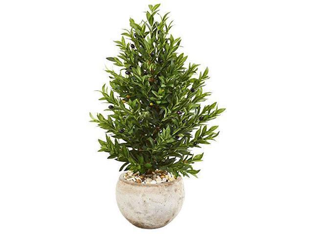 Click here for 3 Olive Cone Topiary Artificial Tree in Sand Stone... prices