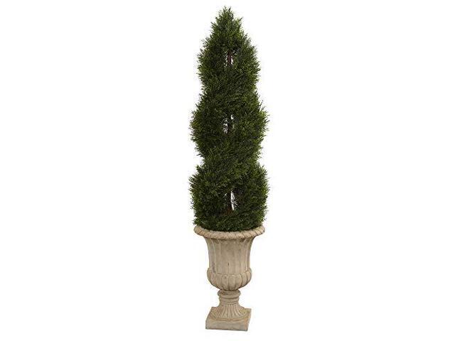 Click here for 5 Double Pond Cypress Artificial Spiral Topiary Tr... prices