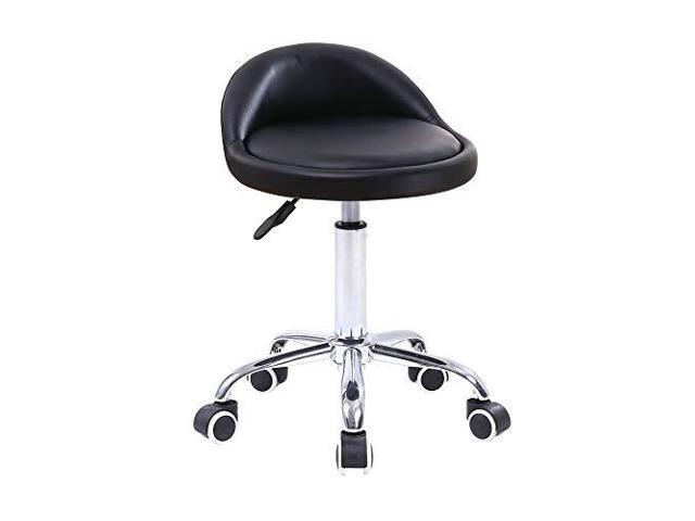 Click here for KKTONER PU Leather Round Rolling Stool with Back R... prices