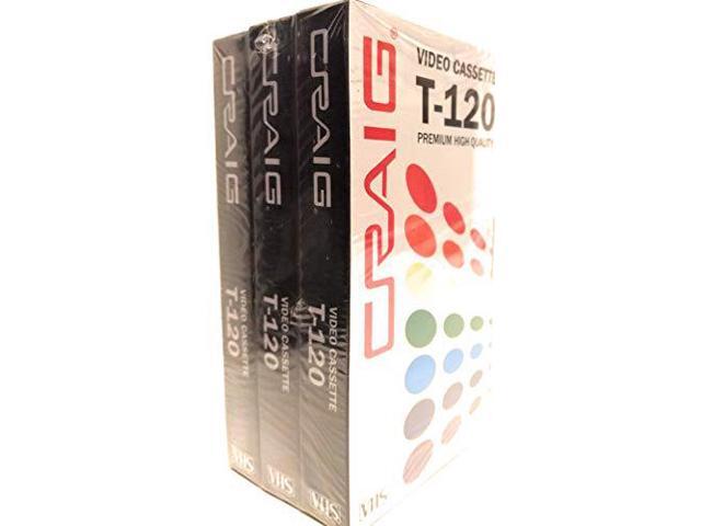 Click here for Craig CC358 Premium Blank T-120 VHS Video Tapes 3-... prices