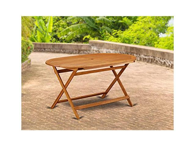 Click here for Oval Foldable Patio Acacia solid wood Dining Table... prices