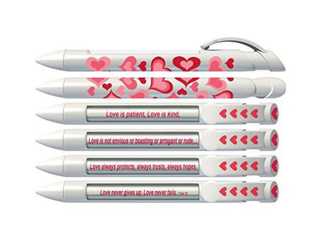 Click here for Love Pen by Greeting Pen- Magenta Red Hearts Rotat... prices