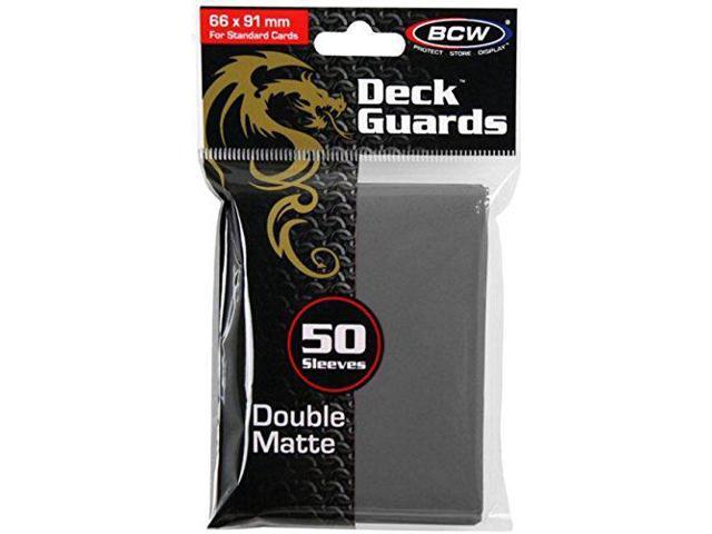 Bcw Supplies Bcw Gray Double Matte Deck Guards Standard Cards Sleeves 50 Count - Grey