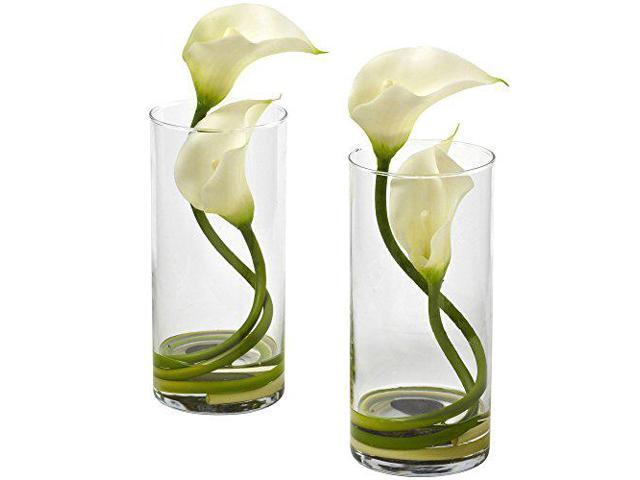 Click here for Nearly Natural 1390-CR-S2 Double Calla Lily with C... prices