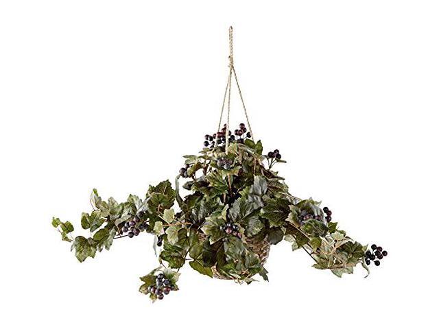 Click here for Nearly Natural 6026 Grape Leaf Hanging Basket Deco... prices