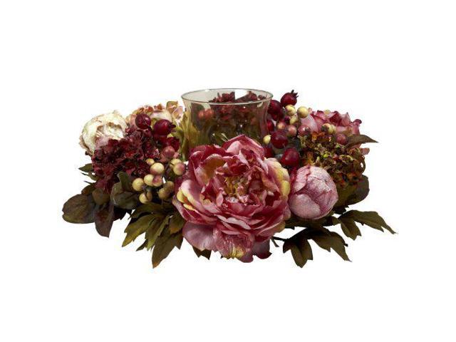 Click here for Nearly Natural 4931 Peony Hydrangea Candelabrum  A... prices