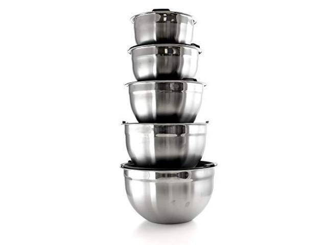 Click here for Megachef Stackable Mixing Bowl Set with Lids  5 Pi... prices