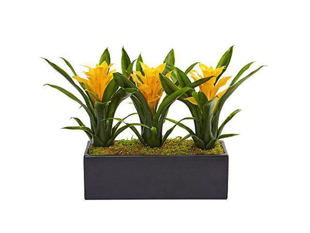Click here for Nearly Natural 1 Bromeliad Artificial 11 H Floweri... prices
