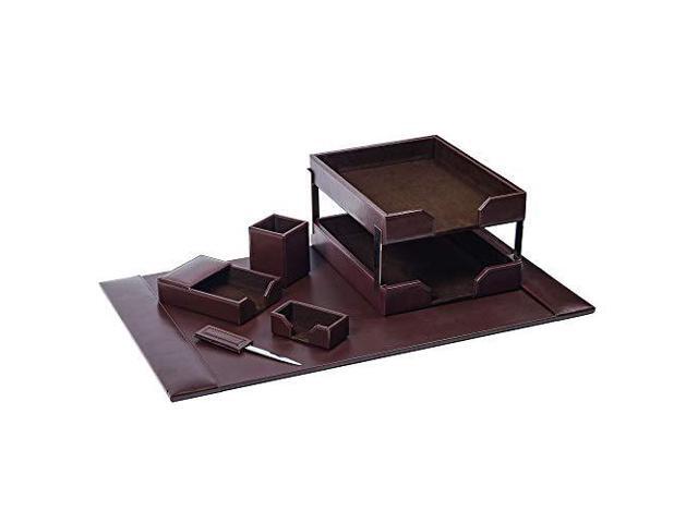 Click here for Dacasso Bonded Leather Desk Set  8pcs  Brown prices