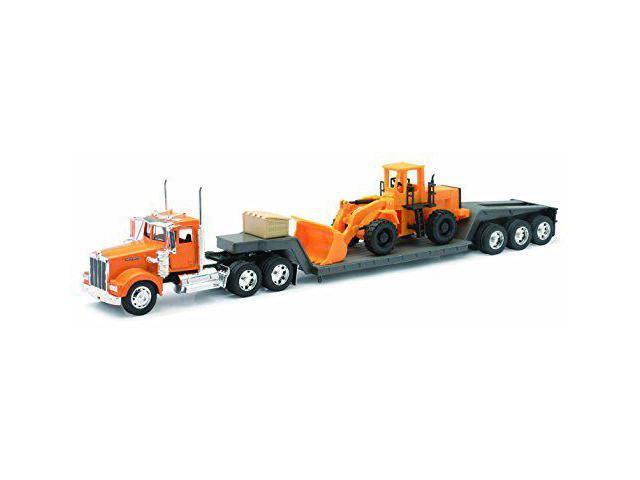 Click here for New Ray 10623 Kenworth W900 Lowboy With Constructi... prices