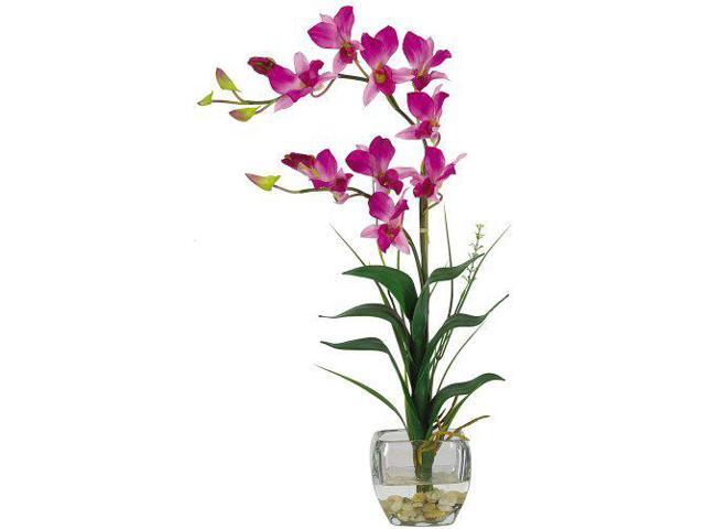 Click here for Nearly Natural 1135-PP Dendrobium with Glass Vase... prices
