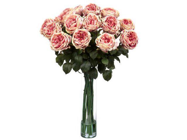 Click here for Nearly Natural 1219-PK Fancy Rose Silk Flower Arra... prices