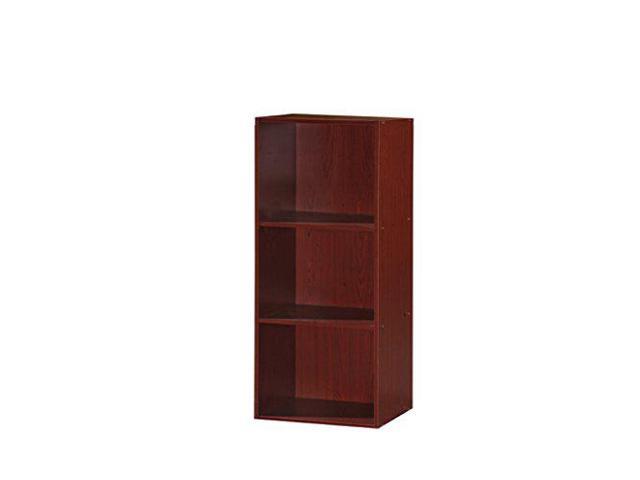 Click here for Hodedah Import 3 Shelve Bookcase cabinet  Mahogany prices