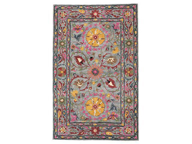 Click here for EORC IE62BL5X8 Hand-Tufted Wool Suzani Rug  5 x 8... prices