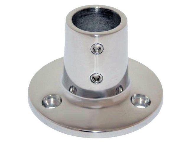Click here for Whitecap 1 O. D. 90 Round Base SS Rail Fitting prices