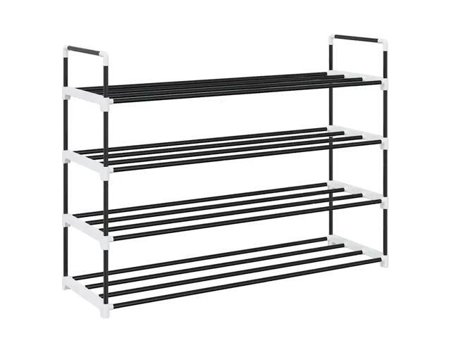 Click here for vidaXL Shoe Rack with 4 Shelves Metal and Plastic... prices