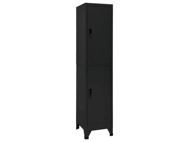 Click here for vidaXL Locker Cabinet Black 15x17.7x70.9 Steel prices