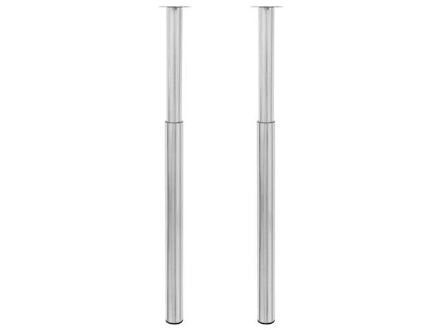 Click here for vidaXL 2 Telescopic Table Legs Brushed Nickel 28-4... prices