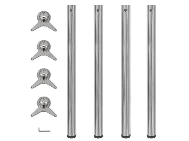 Click here for vidaXL 4 Height Adjustable Table Legs Brushed Nick... prices