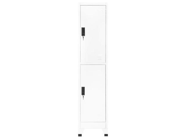 Click here for vidaXL Locker Cabinet White 15x17.7x70.9 Steel prices