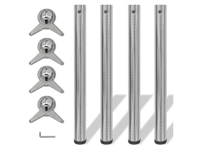 Click here for vidaXL 4 Height Adjustable Table Legs Brushed Nick... prices