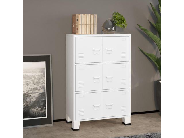 Click here for vidaXL Industrial Storage Chest White 29.5x15.7x45... prices