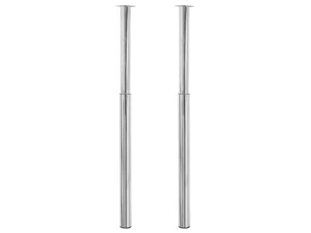Click here for vidaXL 2 Telescopic Table Legs Chrome 28-43.3 prices