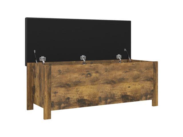 Click here for vidaXL Storage Box with Cushion Smoked Oak 41.3x15... prices