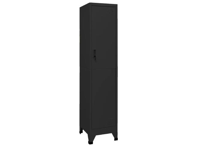 Click here for vidaXL Locker Cabinet Black 15x17.7x70.9 Steel prices