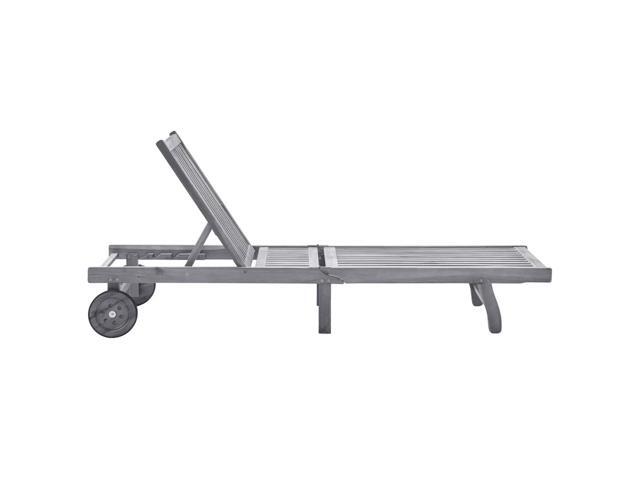 Click here for vidaXL Patio Sun Lounger with Cushion Gray Solid A... prices