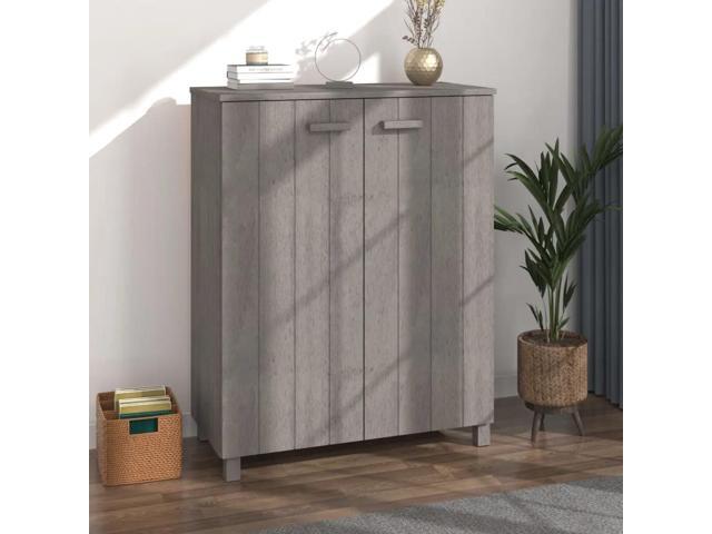 Click here for vidaXL Shoe Cabinet Light Gray 33.5x15.7x42.5 Soli... prices