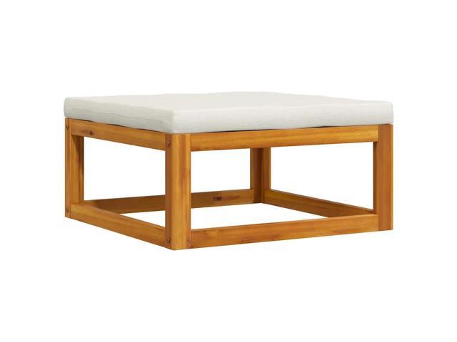 Click here for vidaXL Footrest with Cream White Cushion Solid Aca... prices