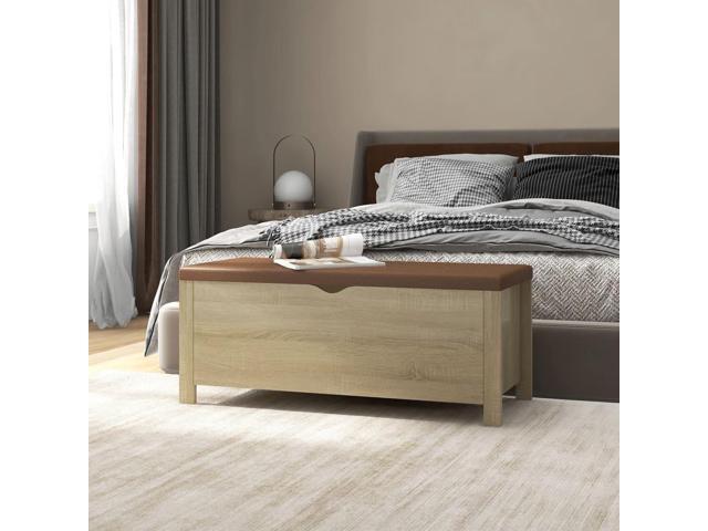 Click here for vidaXL Storage Box with Cushion Sonoma Oak 41.3x15... prices