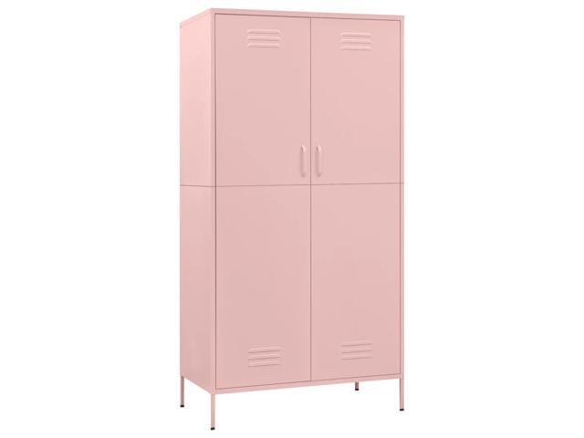Click here for vidaXL Wardrobe Pink 35.4x19.7x70.9 Steel prices