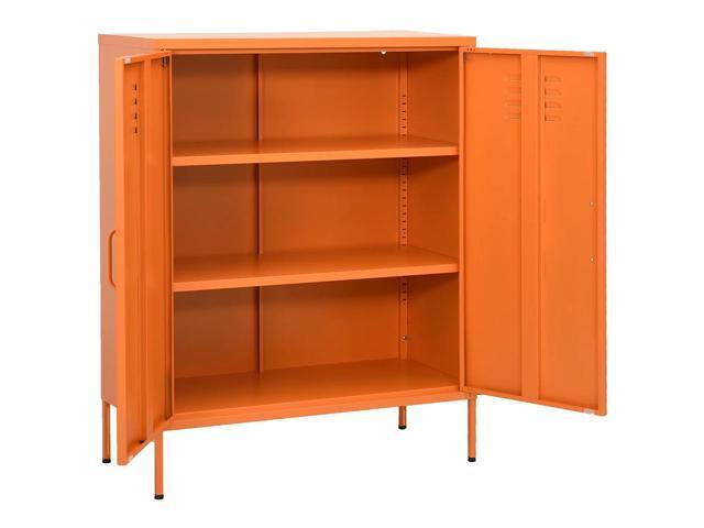 Click here for vidaXL Storage Cabinet Orange 31.5x13.8x40 Steel prices