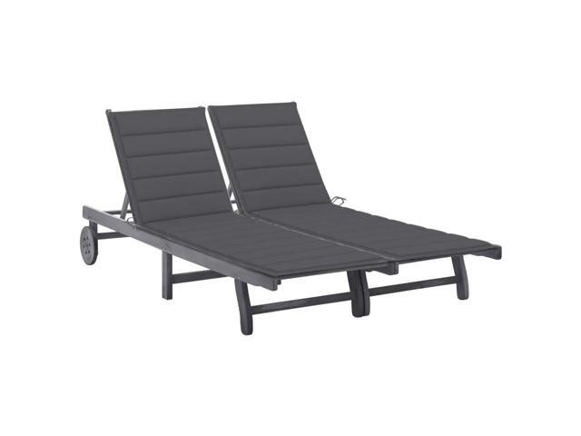 Click here for vidaXL 2-Person Patio Sun Lounger with Cushion Gra... prices